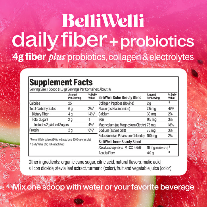 BelliWelli Daily Fiber Drink Mix