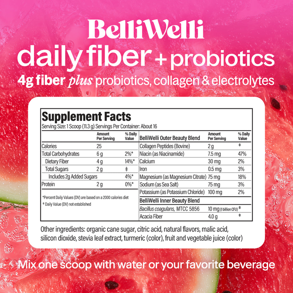 BelliWelli Daily Fiber Drink Mix