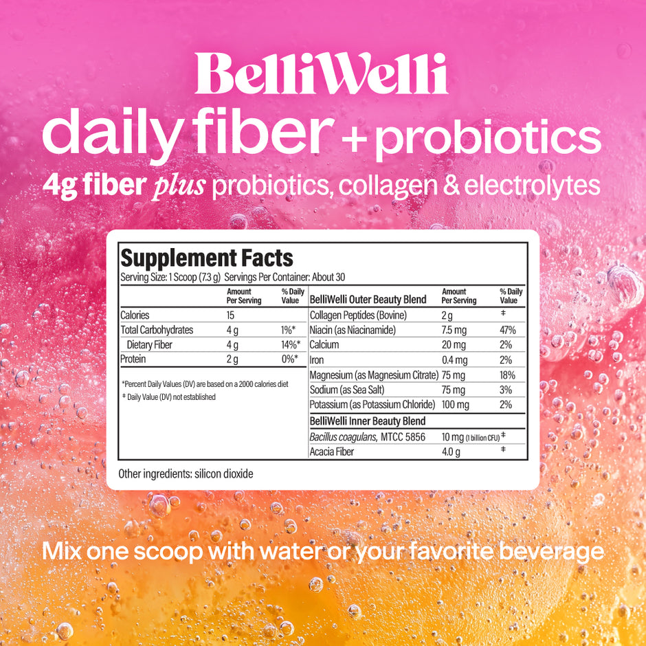 BelliWelli Daily Fiber Powder – Gut Health & Hydration Support | Fiber ...