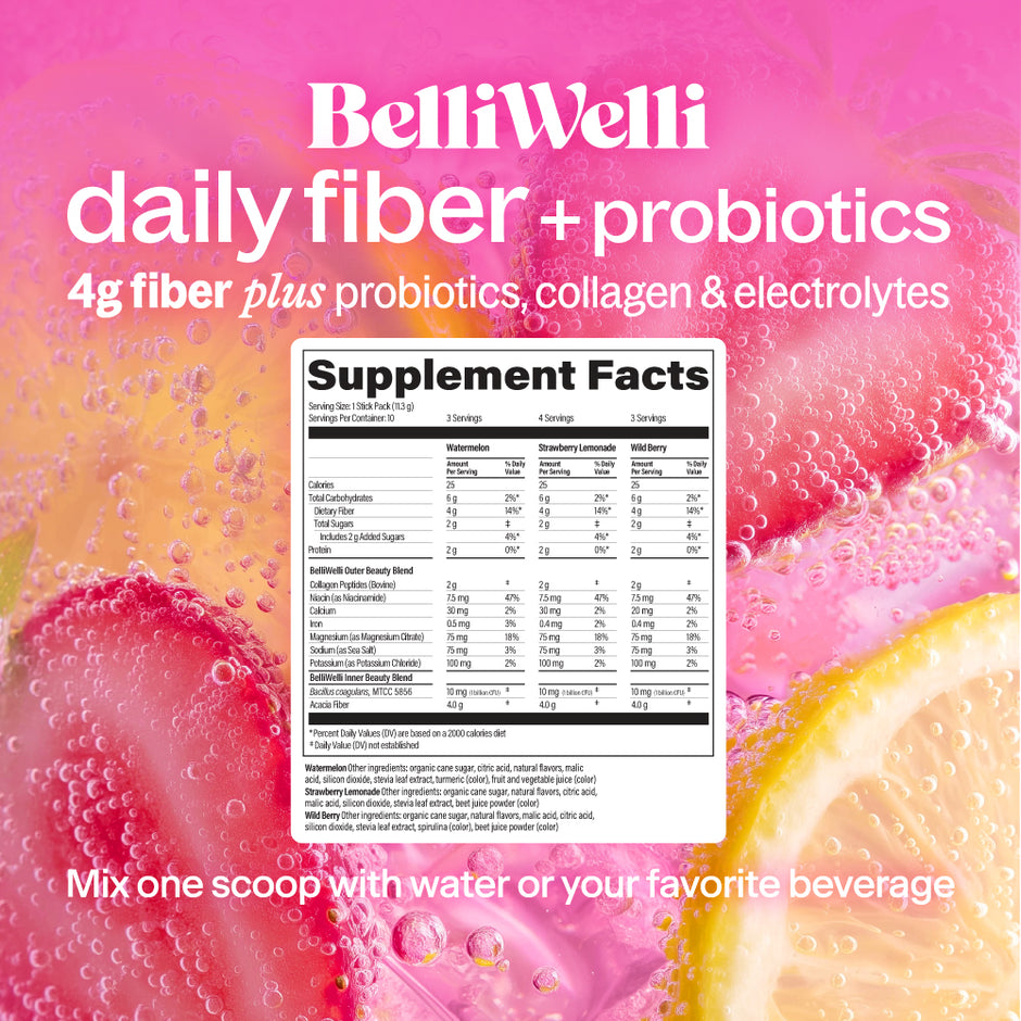 BelliWelli Daily Fiber Powder – Gut Health & Hydration Support | Fiber ...
