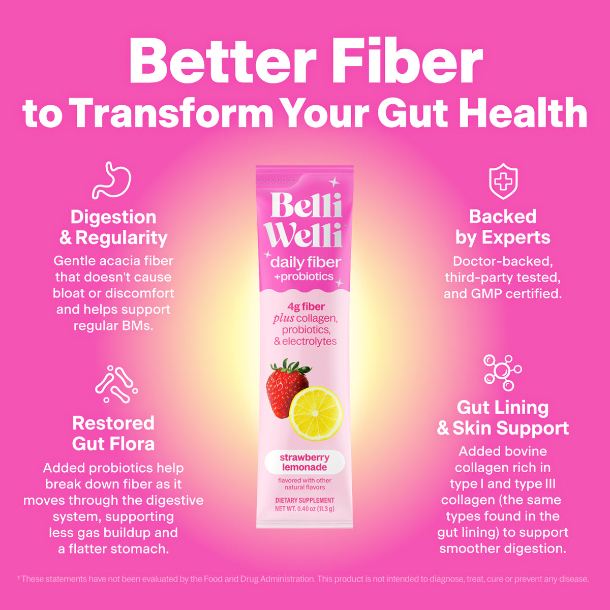 BelliWelli Daily Fiber Drink Mix