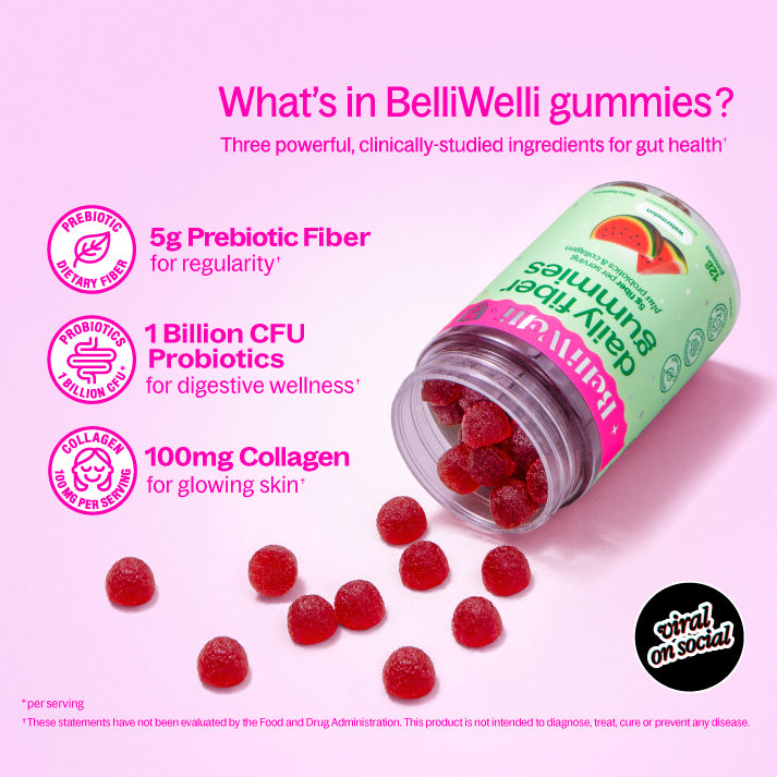 BelliWelli Daily Fiber Powder – Gut Health & Hydration Support | Fiber ...